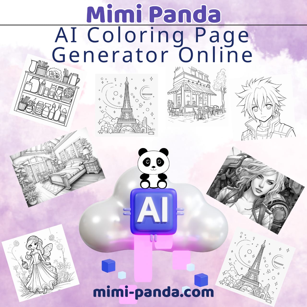 Exploring the Magic of Mimi Panda's AI Coloring Page Generator Online ...